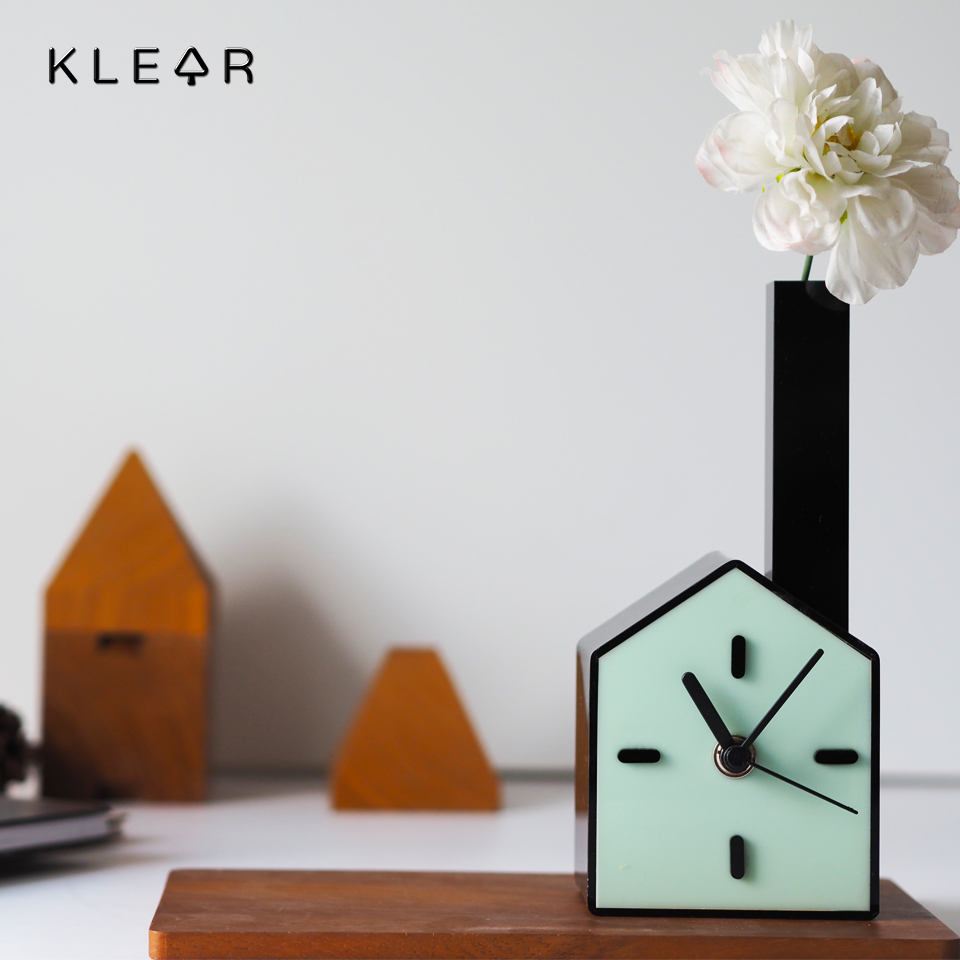 KlearObject Bird house table clock นาฬิกาตั้งโต๊ะ นาฬิกาแขวนผนัง นาฬิกาอะคริลิค นาฬิกาอะคริลิค ...