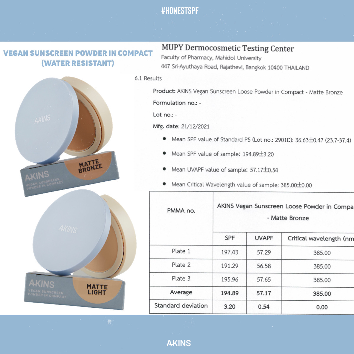 [NEW!] VEGAN SUNSCREEN POWDER IN COMPACT SPF50 PA++++ แป้งกันแดด แบบกัน ...