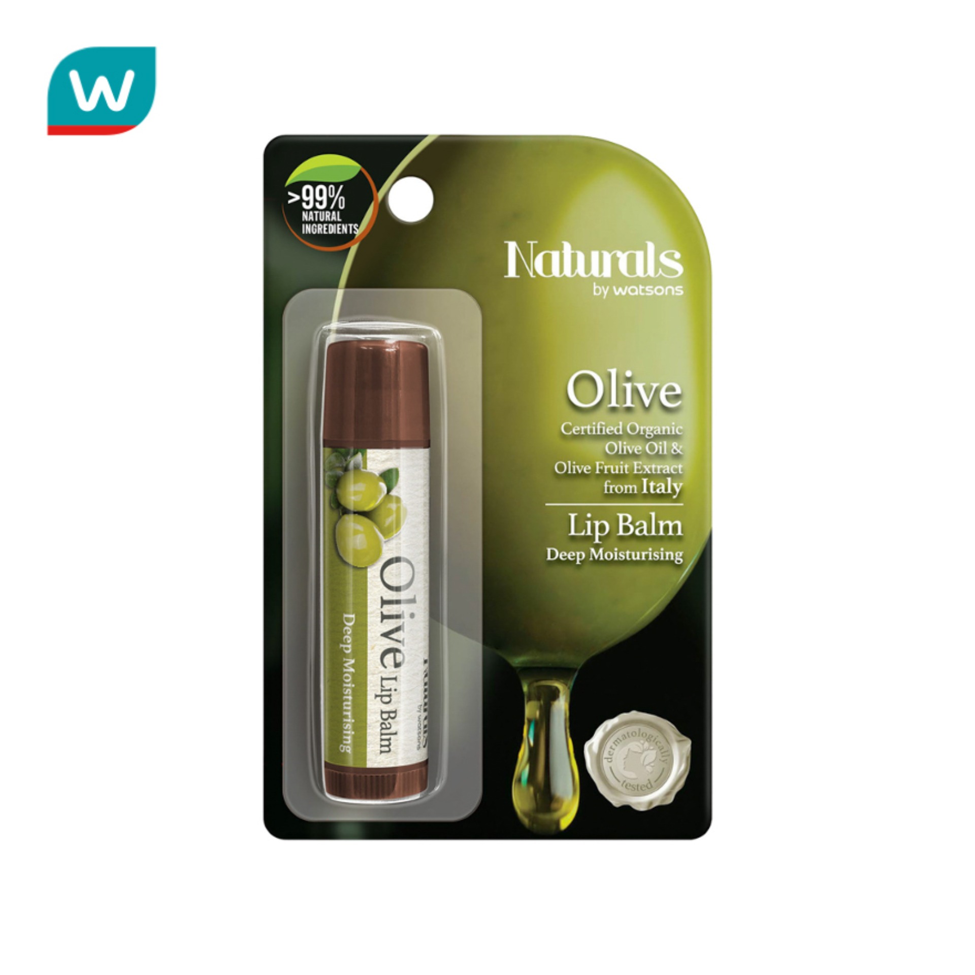 WATSONS Naturals by Watsons Olive Lip Balm 4.5g. - Watsons - ThaiPick