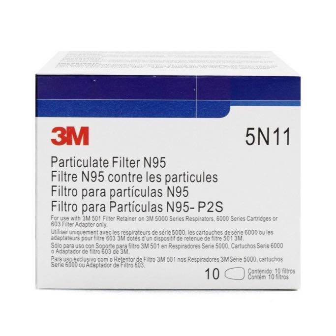 แผ่นกรองฝุ่น 3M 5N11 สำหรับหน้ากาก3M (1กล่อง/10ชิ้น) กรองละออง ฟูมโลหะ ...