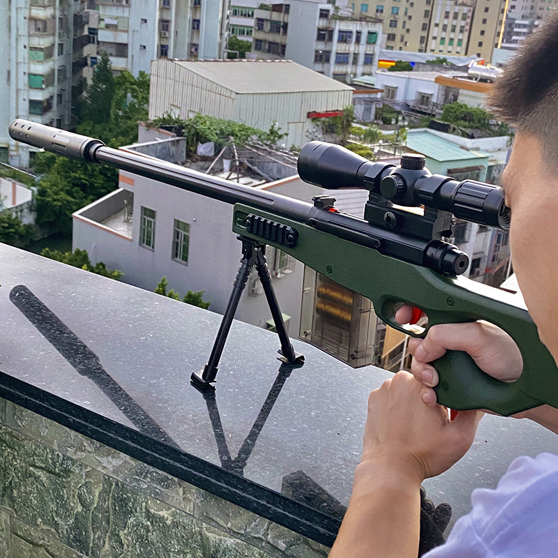 AWM/M24/98K ของเล่นปืน เด็ก burst ยิง EVA soft bullet gun ขนาดเล็ก Gatling sniper ปืนไฟฟ้า ปืนพก ...