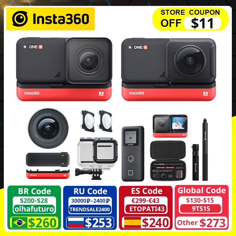 Insta360 ONE R Twin Edition Sports Action Camera insta 360 5.7K One R ...