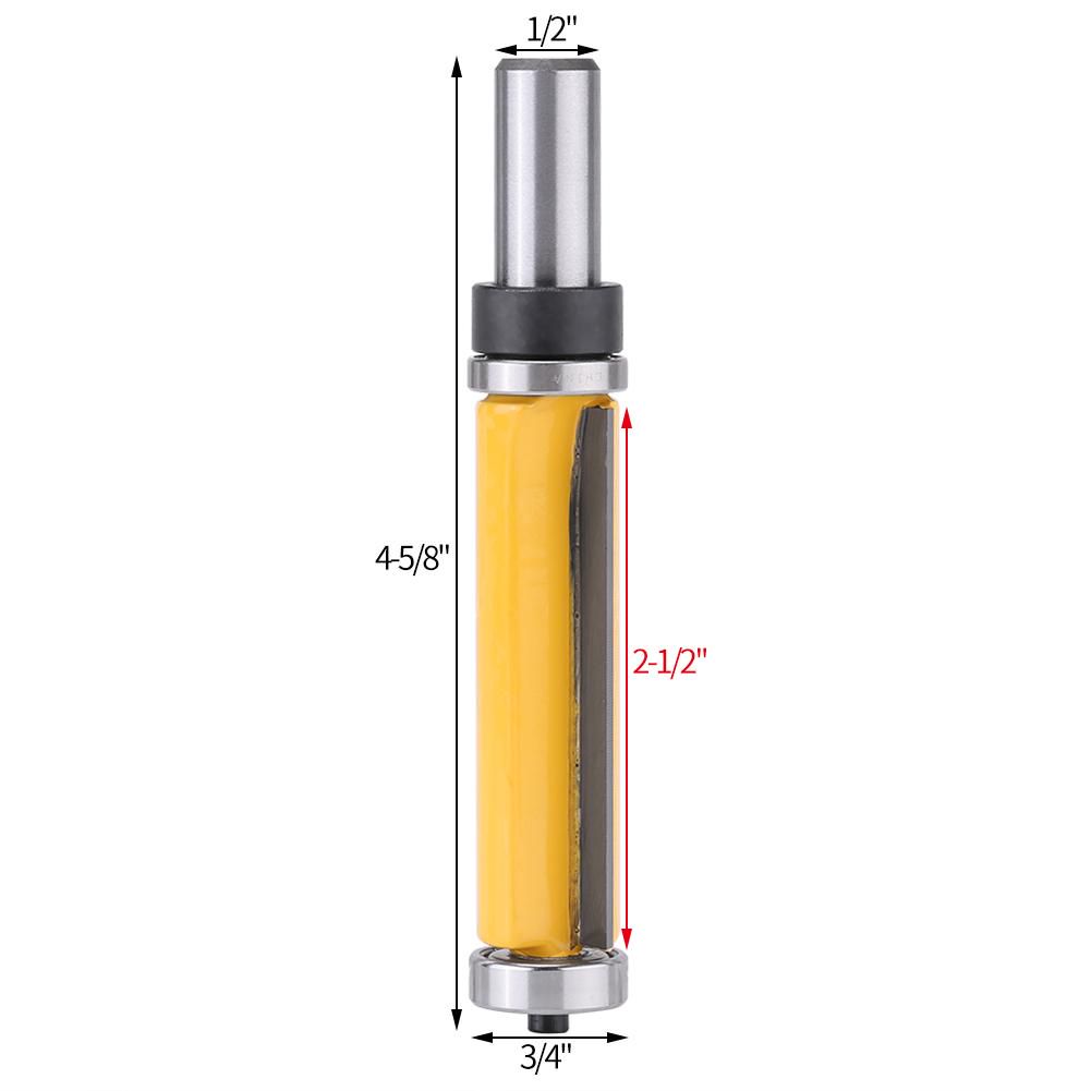 1/2 Inch Shank Top Bearing Flush Trim Router Bit Woodworking Milling ...
