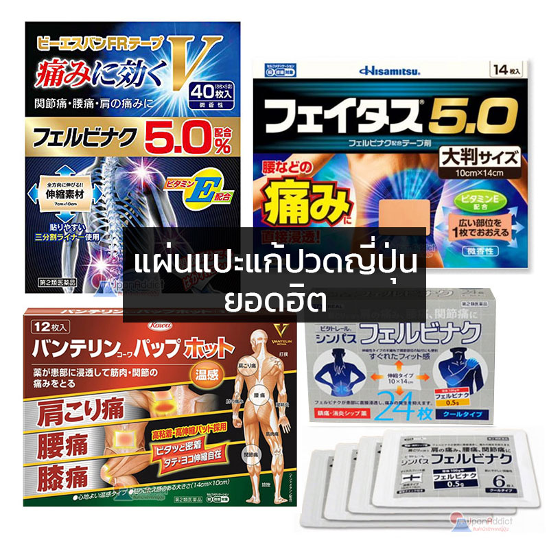 Hisamitsu Feitas 5.0 Pain Relieving Patch Normal Size 14 Patches แผ่น ...