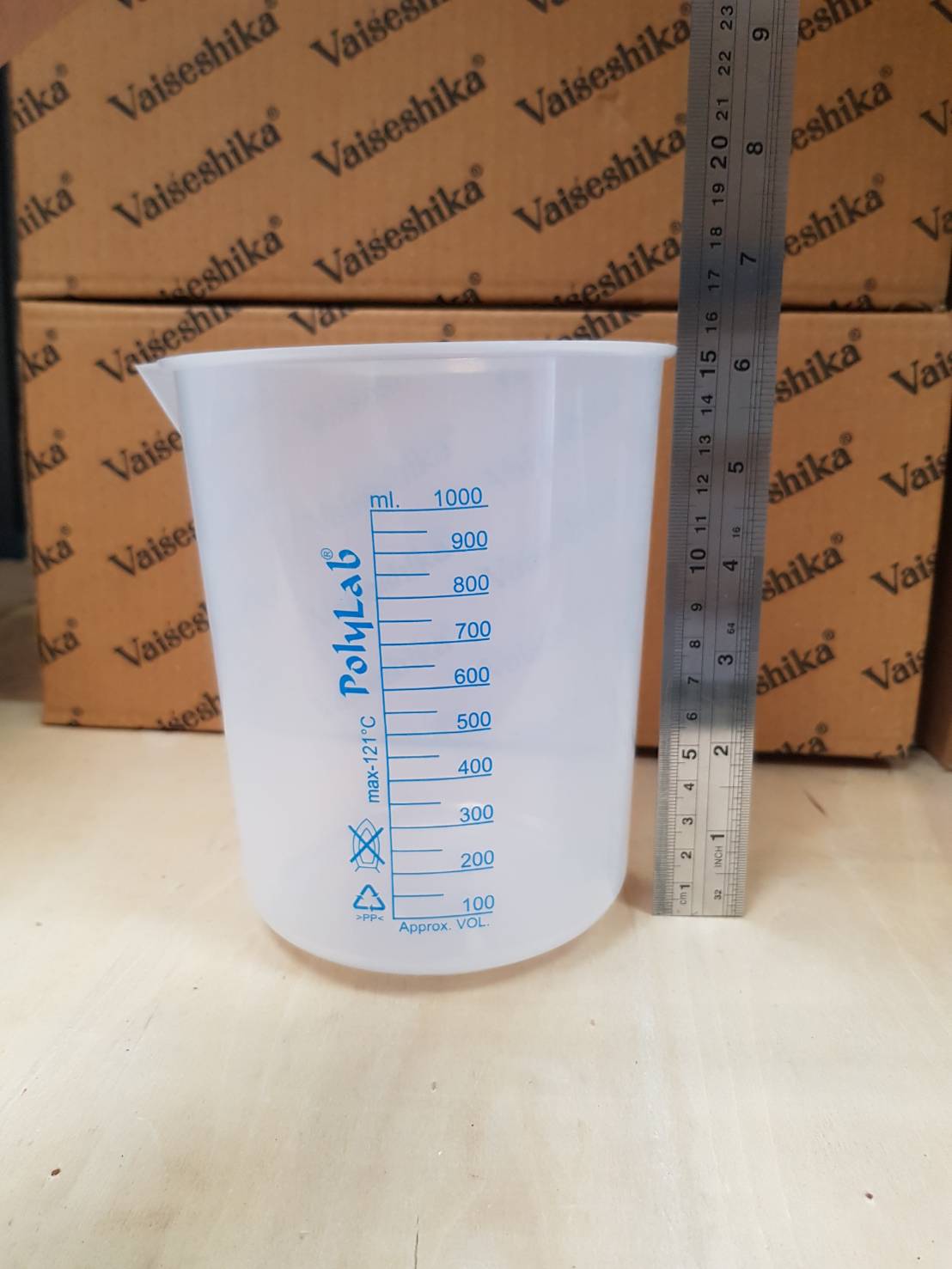 Beaker w/oHandle PP Printed1000ml polylab รหัสสินค้า 02-VK30-05 ...