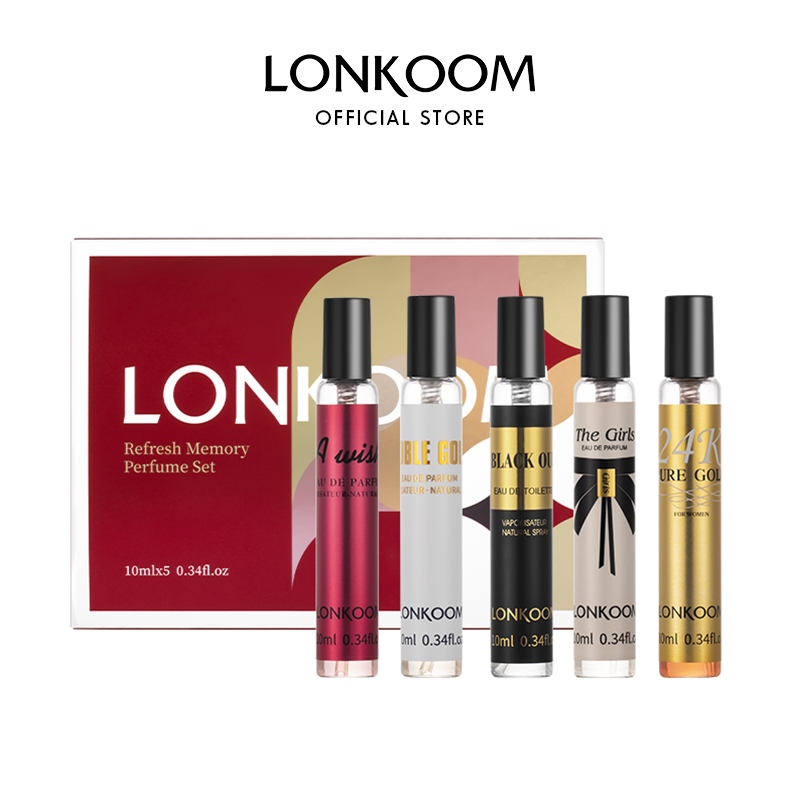 Lonkoom น้ำหอมพกพา (EDP) ขนาด10 ml Perfume บรรจุ 5 ขวด รุ่น Refresh ...