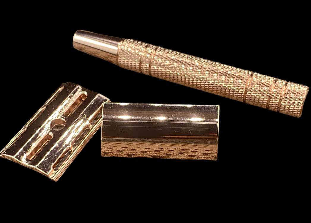 Womens Safety Shaving Set - Soap Stick Rose Gold Razor and Lather Brush ...