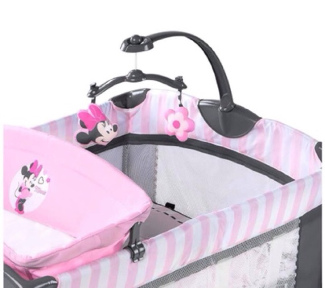 เตียงนอนเด็กลายมินนี่เม้าส์ แบบพับเก็บได้ รุ่นใหม่ล่าสุด Disney Baby ...