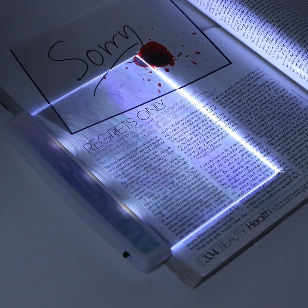 【มีของพร้อมส่ง】LED Panel Book Light Portable Leaf Pattern Flat Reading ...