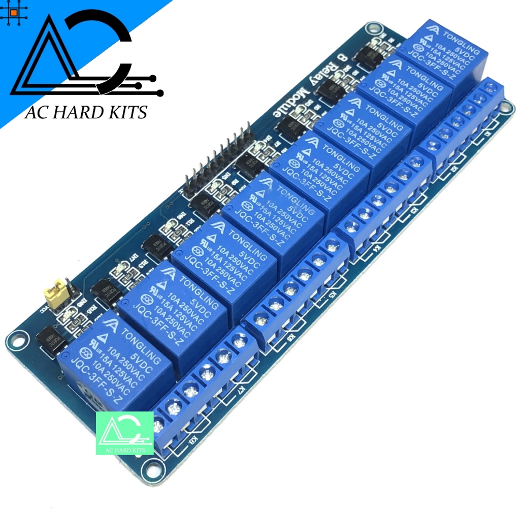 Module Relay 5V 8 Channel Active LOW โมดูลรีเลย์ 5V - AC Hardkits ...