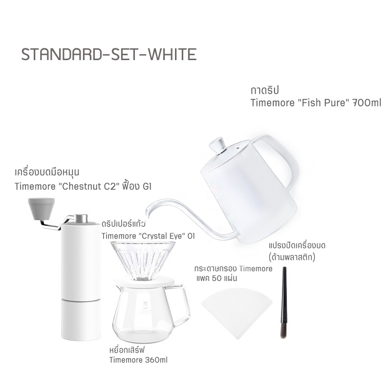 [ประกันศูนย์ไทย 1 ปี] Y153 TIMEMORE Chestnut C3,C2 gift box set ชุดดริปกาแฟ Timemore Coffee ...
