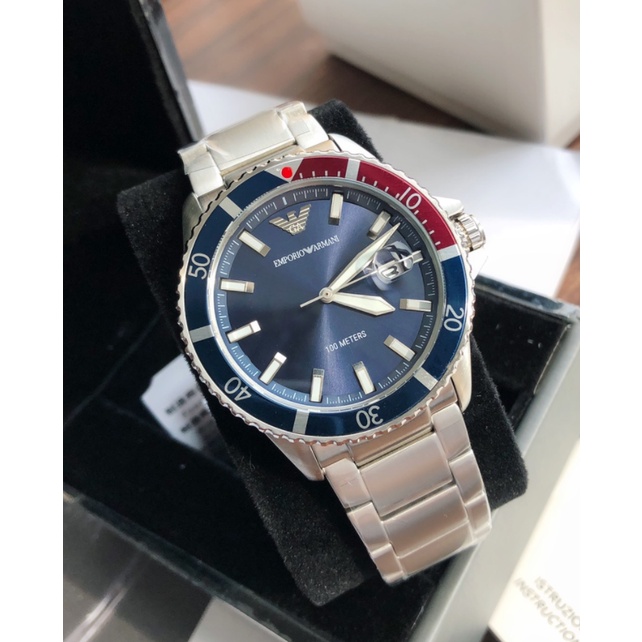 EMPORIO ARMANI นาฬิกาข้อมือผู้ชาย นาฬิกาควอตซ์ อาร์มานี่ แท้100 นาฬิกาข้อมือ กันน้ำได้ลึก ...