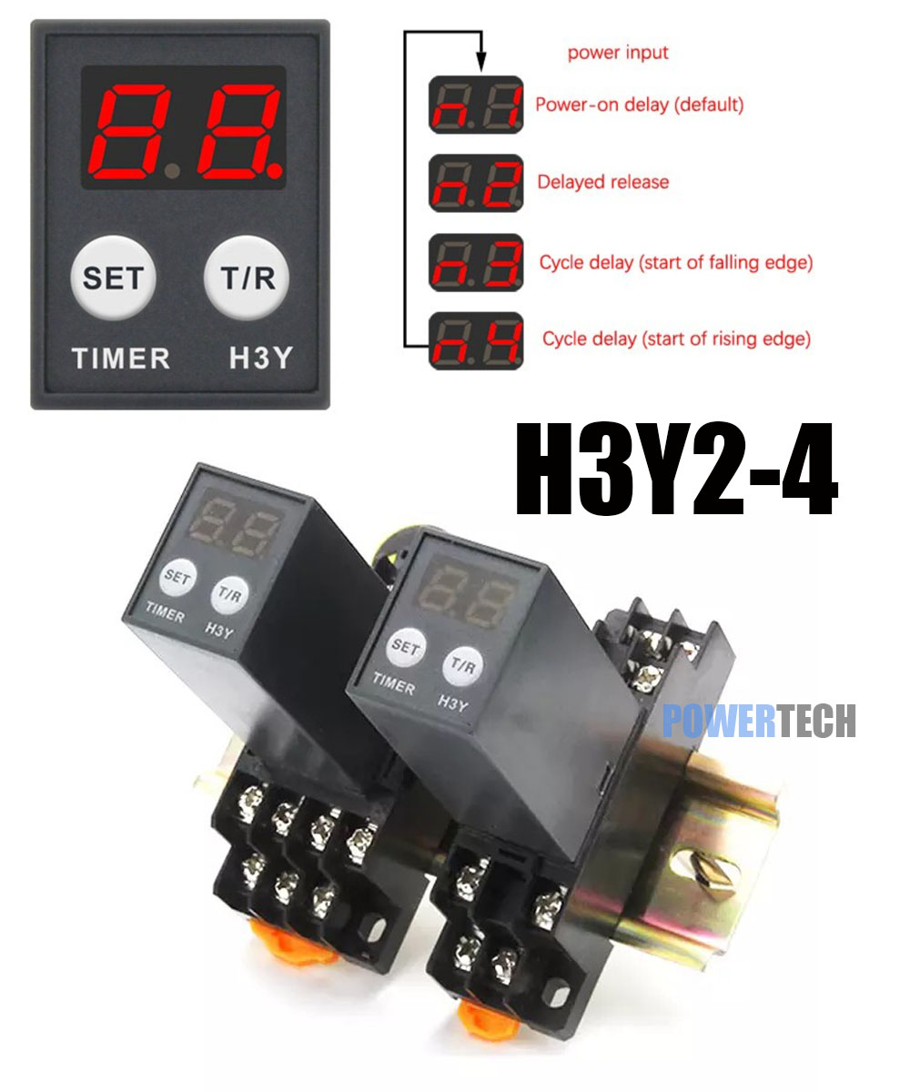 H3Y-2 H3Y-4 H3Y2 H3Y4 ดิจิตอลรีเลย์ 0.1S-990H รอบควบคุม Delayer ...