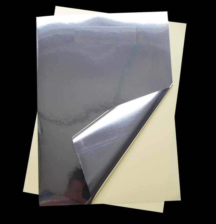 50 sheets GlossyMatte Silver Gold A4 Self Adhesive Aluminum Foil ...