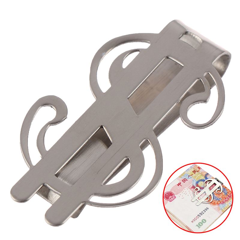 1PCS Stainless Steel Slim Pocket Money Clip Purse Wallet For Men Women ...