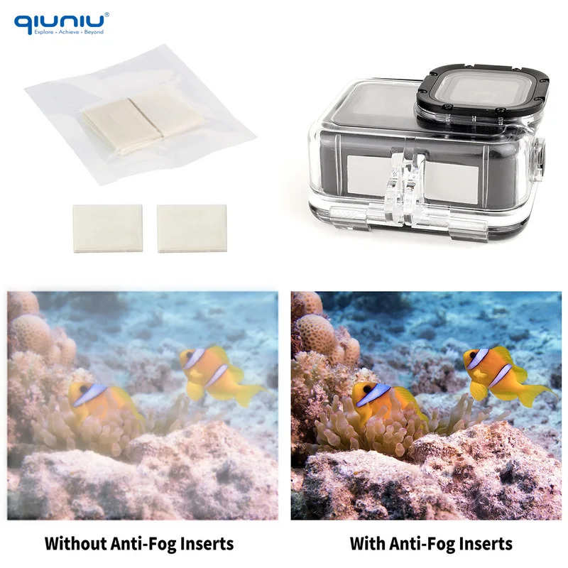 QIUNIU 30Pcs Anti-Fog แทรก Anti Fog รีไซเคิลอุปกรณ์เสริมสำหรับ GoPro ...