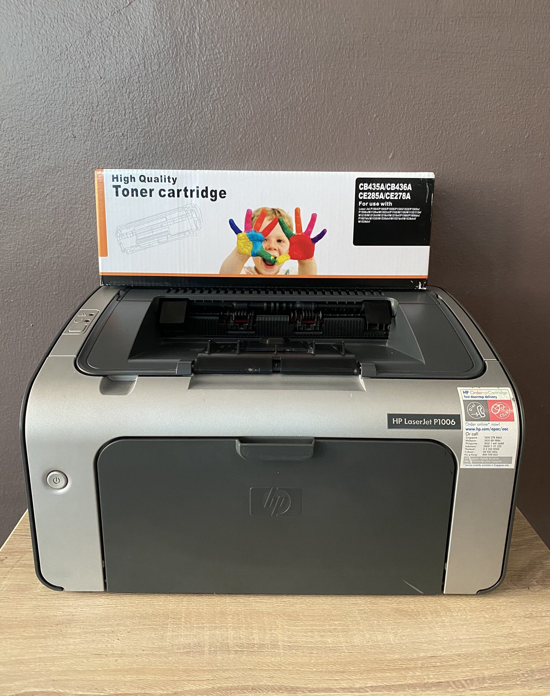 ปริ้นเตอร์มือสอง HP LASERJET P1006+หมึก 85A หมึกใหม่ ส่งฟรี รับประกัน 3 ...