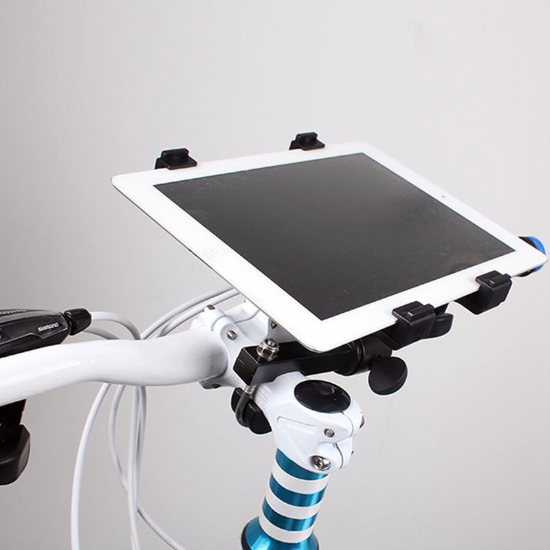 Adjustable 7-10inch Bicycle Tablet Stand Holder Music Microphone Mount ...