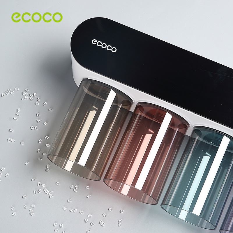 พร้อมส่งEcoco ที่วางแปรงสีฟัน แบบติดผนัง 2-3-4 ถ้วย ที่บีบยาสีฟัน ที่แขวนแปรงสีฟัน ที่ใส่ ...