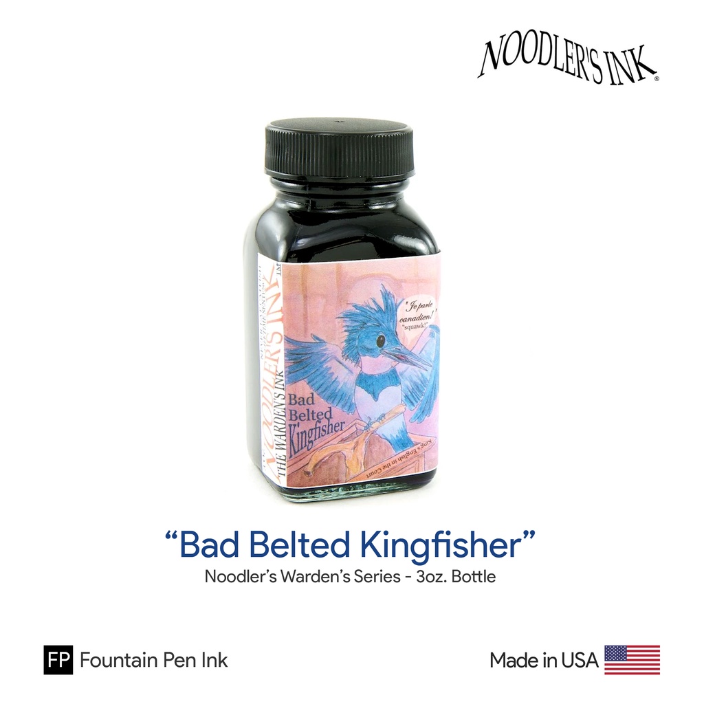Noodler's "Bad Belted Kingfisher" Ink 3oz.Bottle - หมึกเติมปากกาชนิดกัน ...
