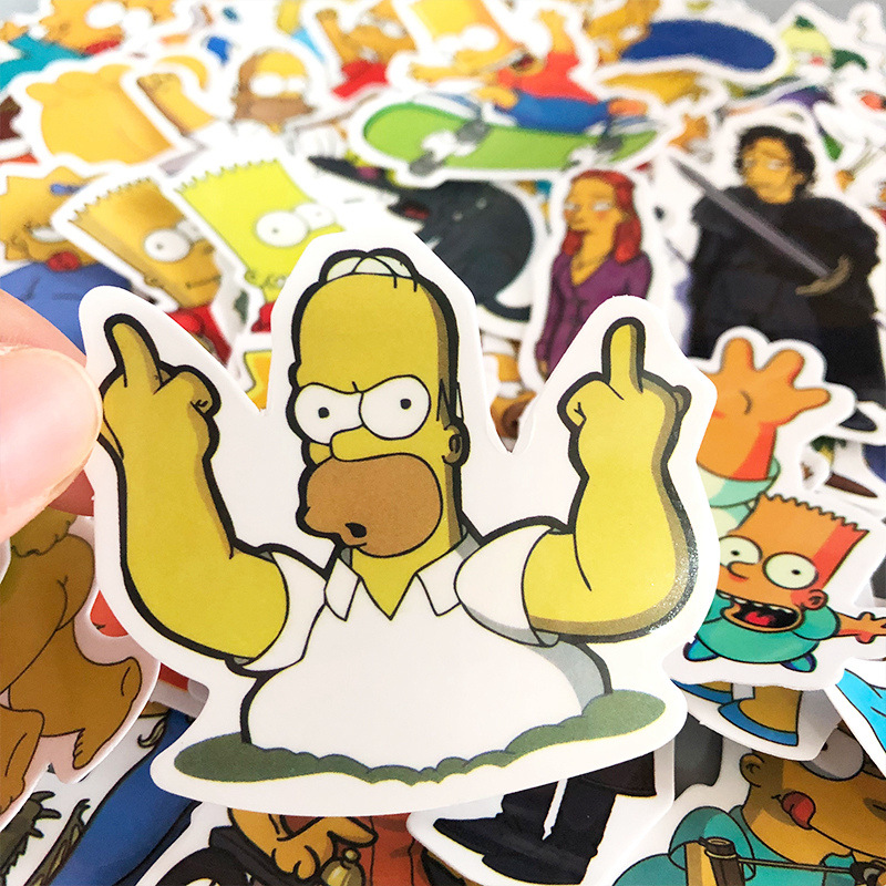 มีเก็บเงินปลายทาง [COD] พร้อมส่งThe Simpsons 50 แผ่น พีวีซี กันน้ำ ...
