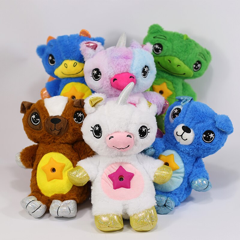 ของเล่นStuffed Animal Night Light Projector Plush Toys With Light ...