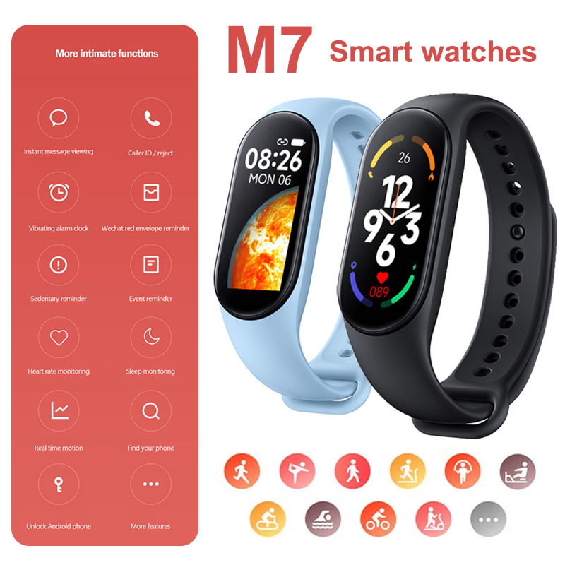 M7 SmartWatch รองรับภาษาไทย รองรับบลูทูธ Waterproof วัดความดันโลหิ ...