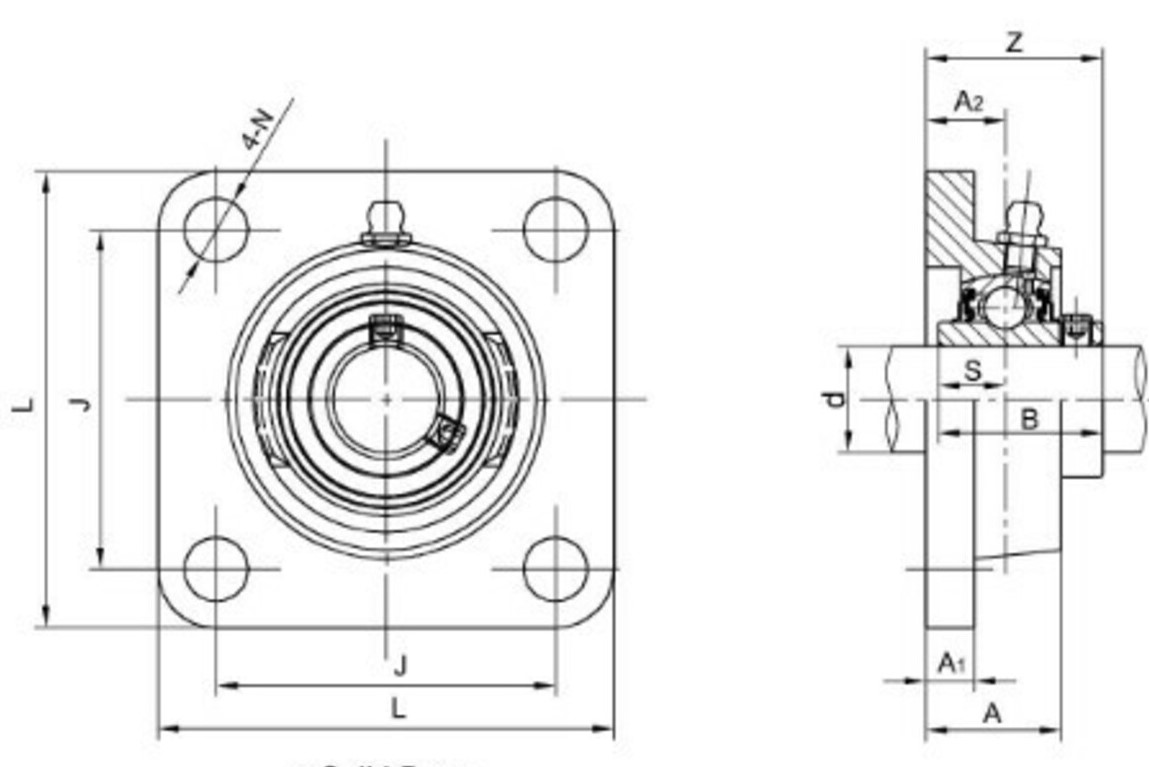 SSUCF208 LDK ตลับลูกปืนตุ๊กตาสเตนแลส ( STAINLESS STEEL BEARING ) SSUCF ...