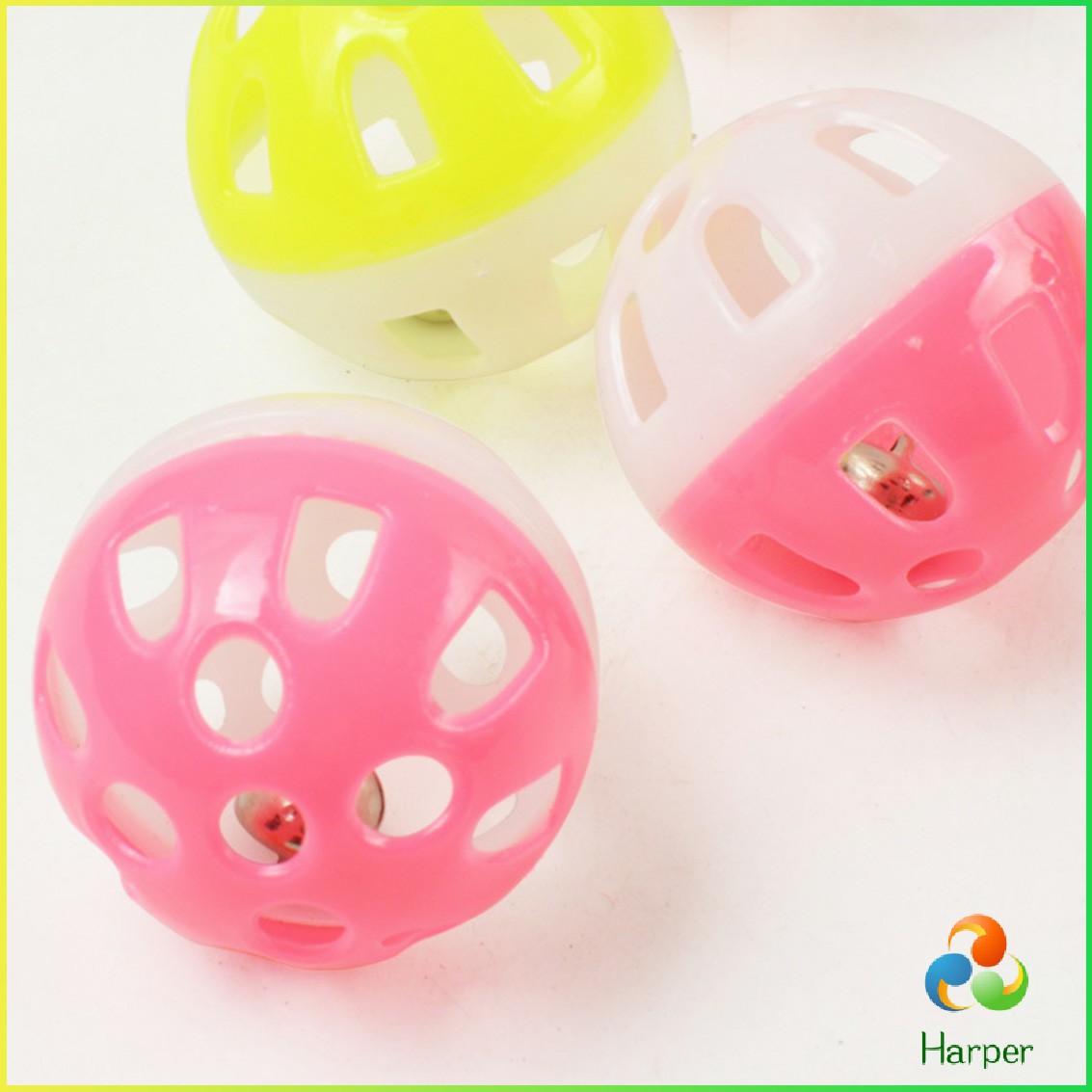 Harper ลูกบอล""กุ๊งกิ๊ง""สองสีาสติกของเล่นสำหรับสัตว์เลี้ยง ของเล่นหนู ...