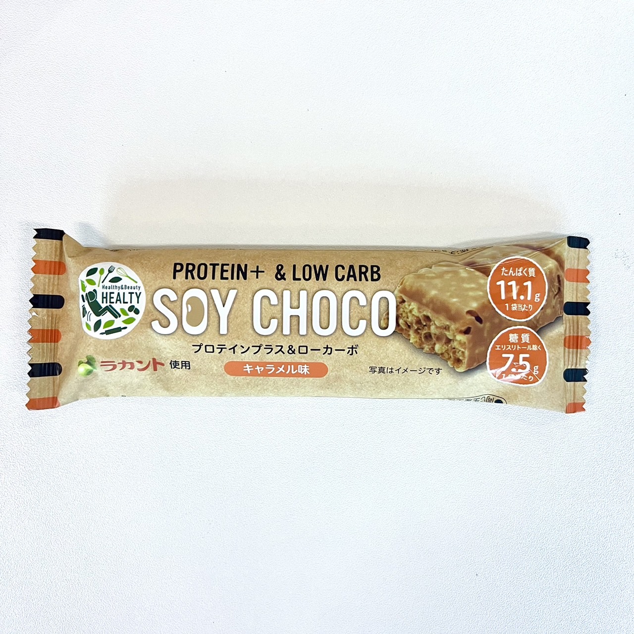 soy choco caramel flavor protein bar lowcarb ขนมญี่ปุ่น 149kcal 11.1g ...