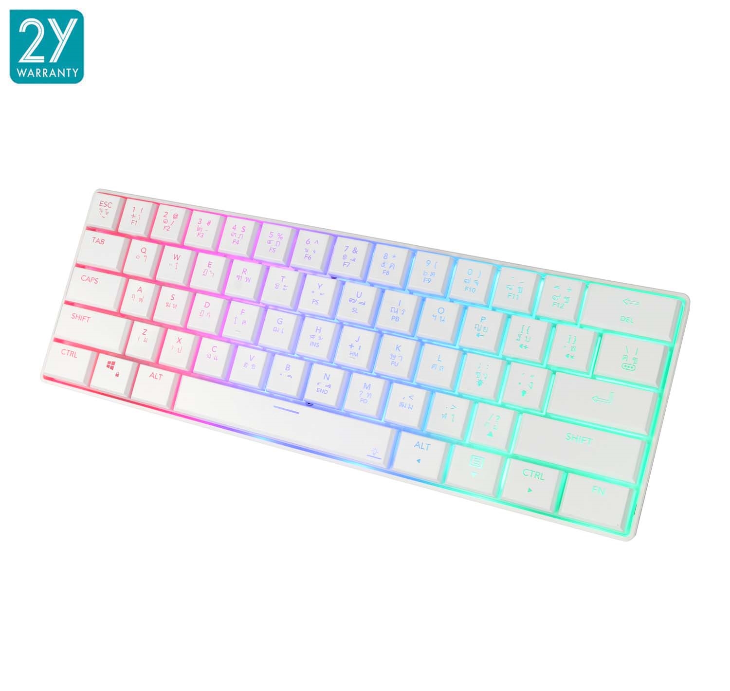 คีย์บอร์ด Tsunami GK-61 ขนาด 60% Membrane Gaming Keyboard RGB คีบอร์ด ...