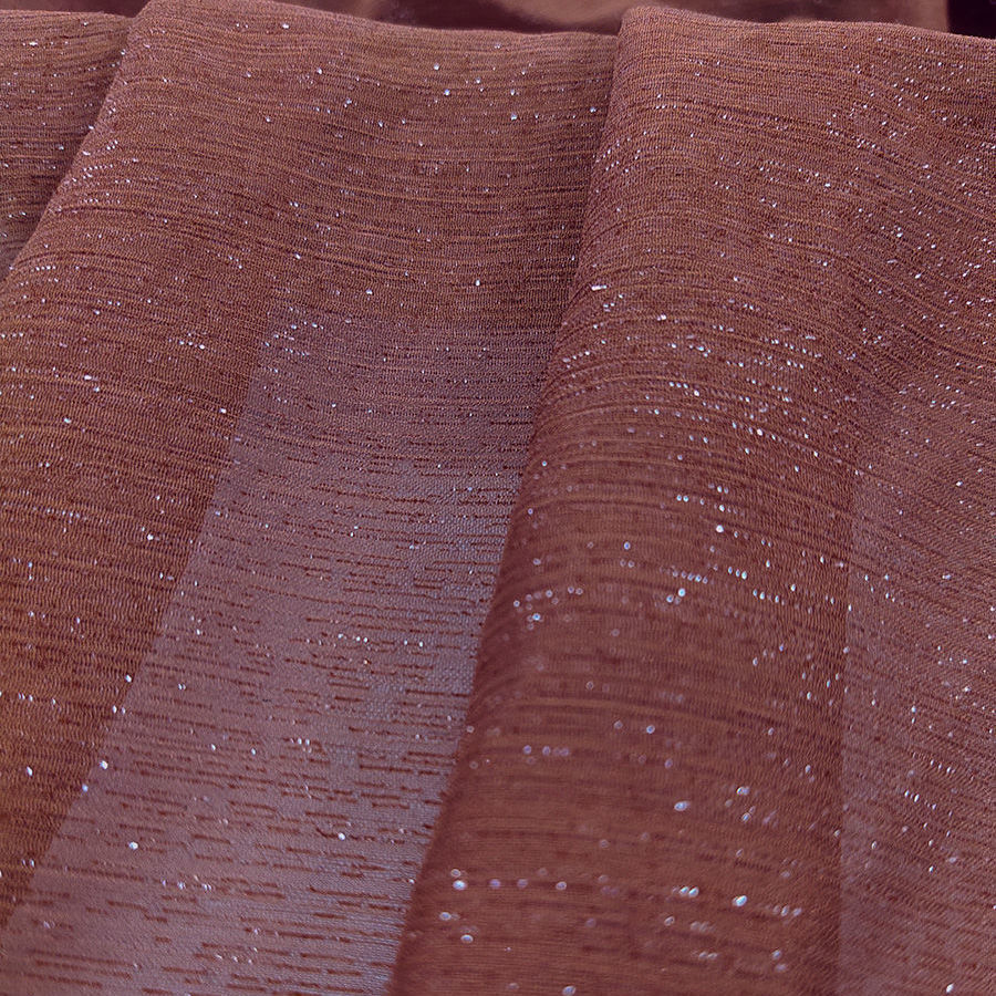 Silver light silk crepe knit chiffon fabric curtain cloth Ru macromedia ...