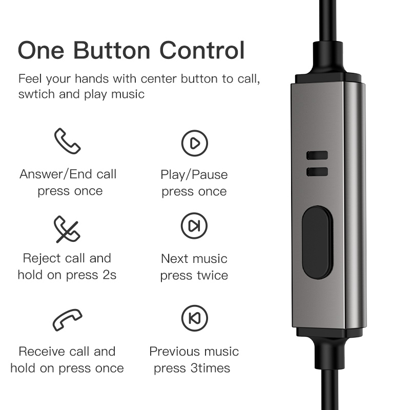 KUULAA Sport Earphone In Ear Earphones Bass Wired Headset 3.5mm Jack ...