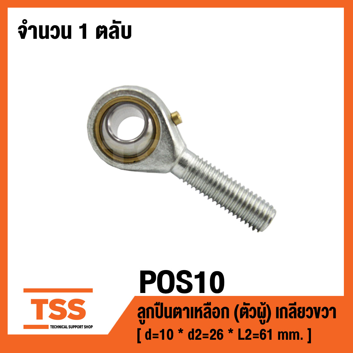 ลูกปืนตาเหลือก 10มิล PHS10 POS10 - DQ Bearing - ThaiPick