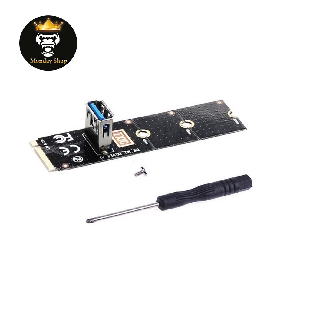 M.2 to PCI-E USB3.0 Adapter Card Pcie Riser Card ใหม่ล่าสุดปี 2021 NGFF ...