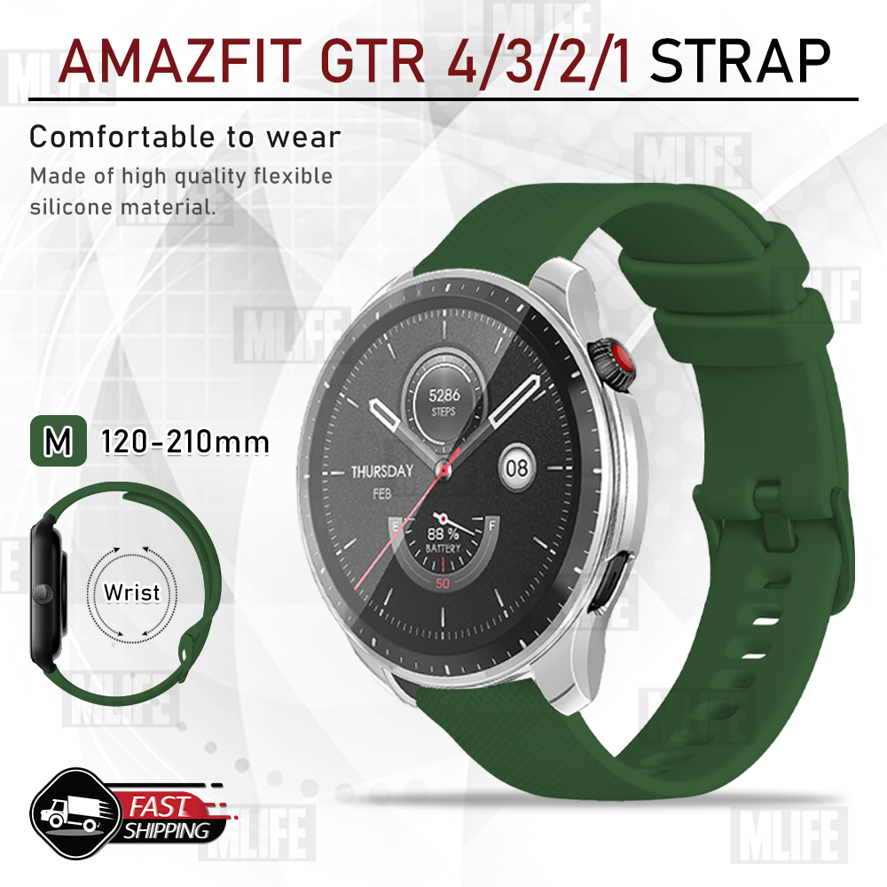 MLIFE - สายนาฬิกา 22 มม. Amazfit GTR 4 / 3 / 2 / 2E / 1 22มิล นาฬิกา เค ...