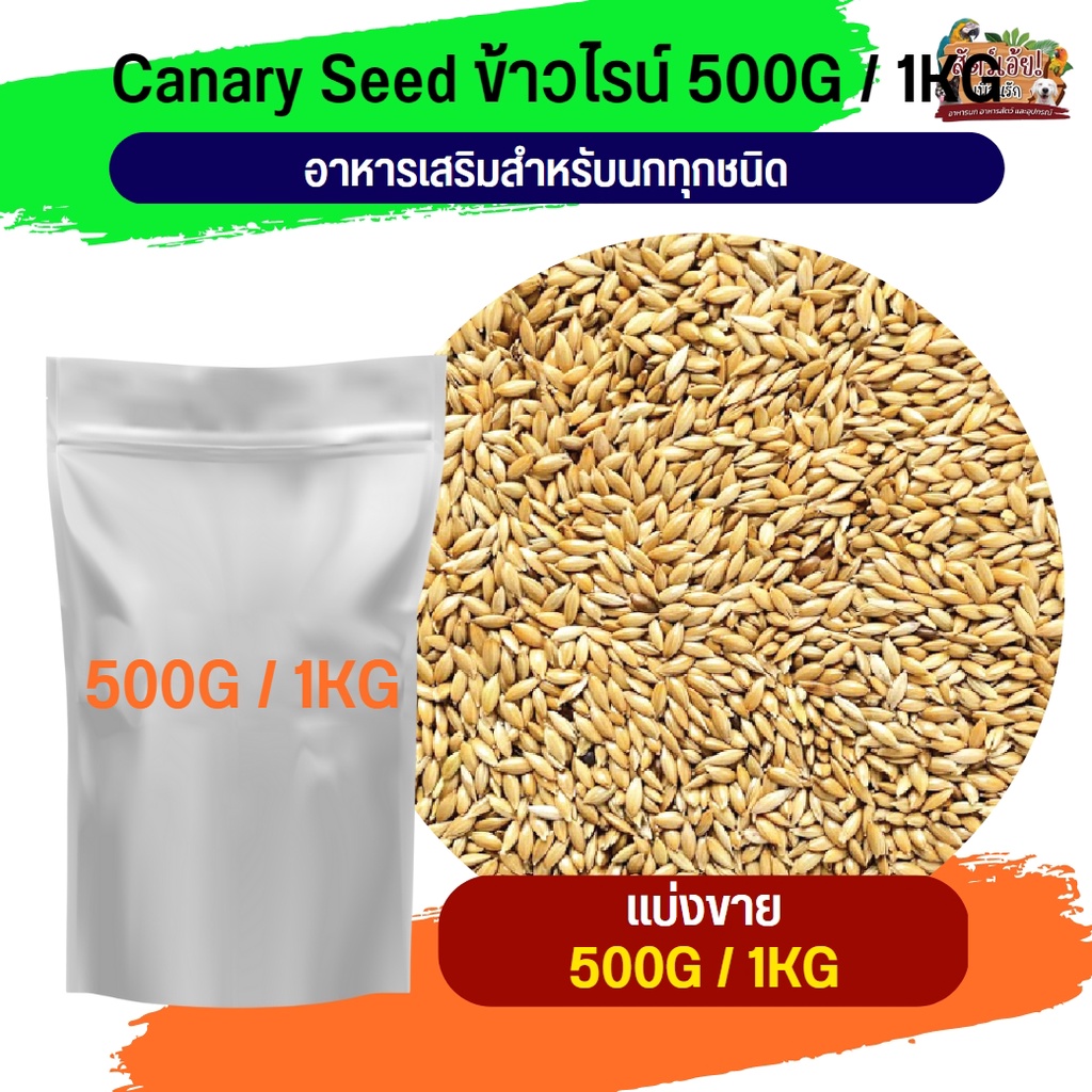 Canary Seed ข้าวไรน์ (500G 1KG) - สัตว์เอ้ยเพื่อนรัก อาหารสัตว์ - ThaiPick