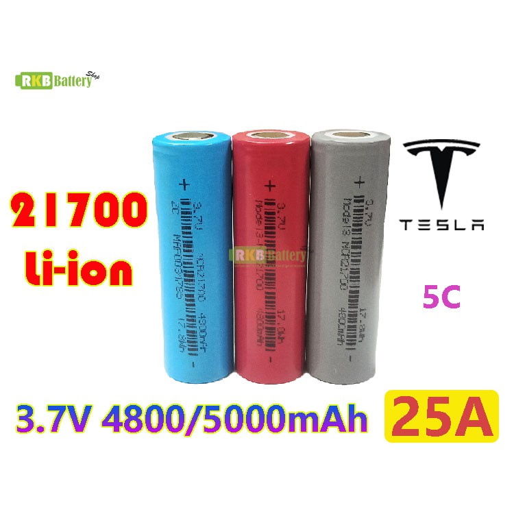 ♫พร้อมส่ง Panasonic 21700 5000mAH 5C Rechargeable Lithium Tesla Battery ...