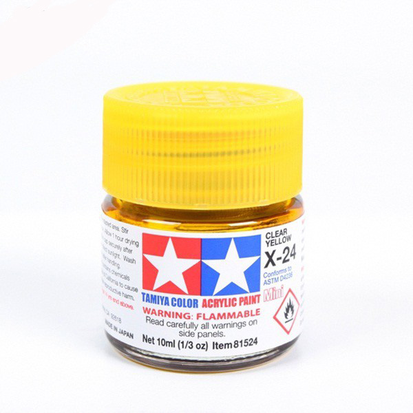 Tamiya 81524 Acrylic Mini X-24 Clear Yellow 45035432 - Heaven Toys ...