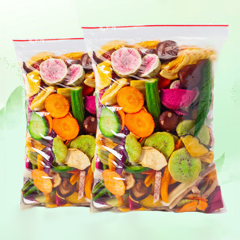 ZEJUN 250gผักอบกรอบ ผักผลไม้อบกรอบ รวมผลไม้และผักกรอบชิ้นกลุ่ม dewatered สุทธิสีแดงขนมขบเคี้ยว ...