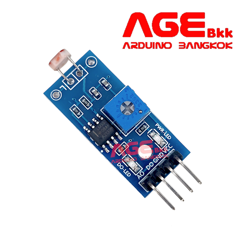 เซนเซอร์วัดความสว่างความเข้มแสง LDR Photoresistor Sensor Module 4PIN ...