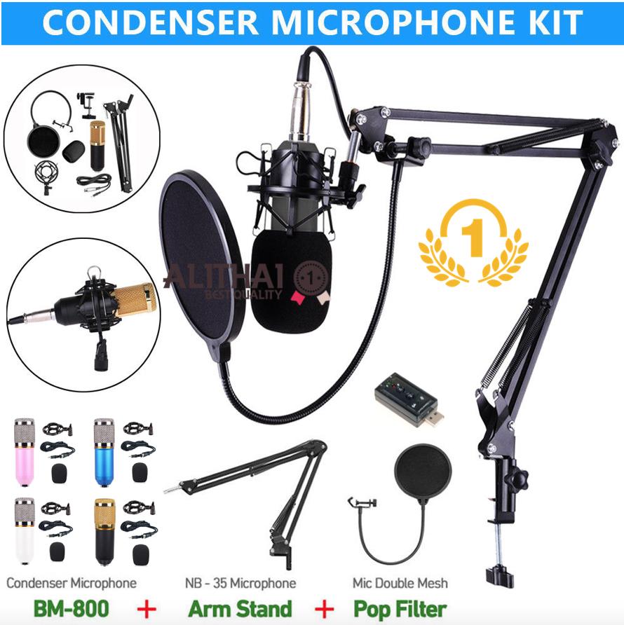 8D ไมค์ ไมค์อัดเสียง คอนเดนเซอร์ Pro Condenser Mic Microphone BM800 ...