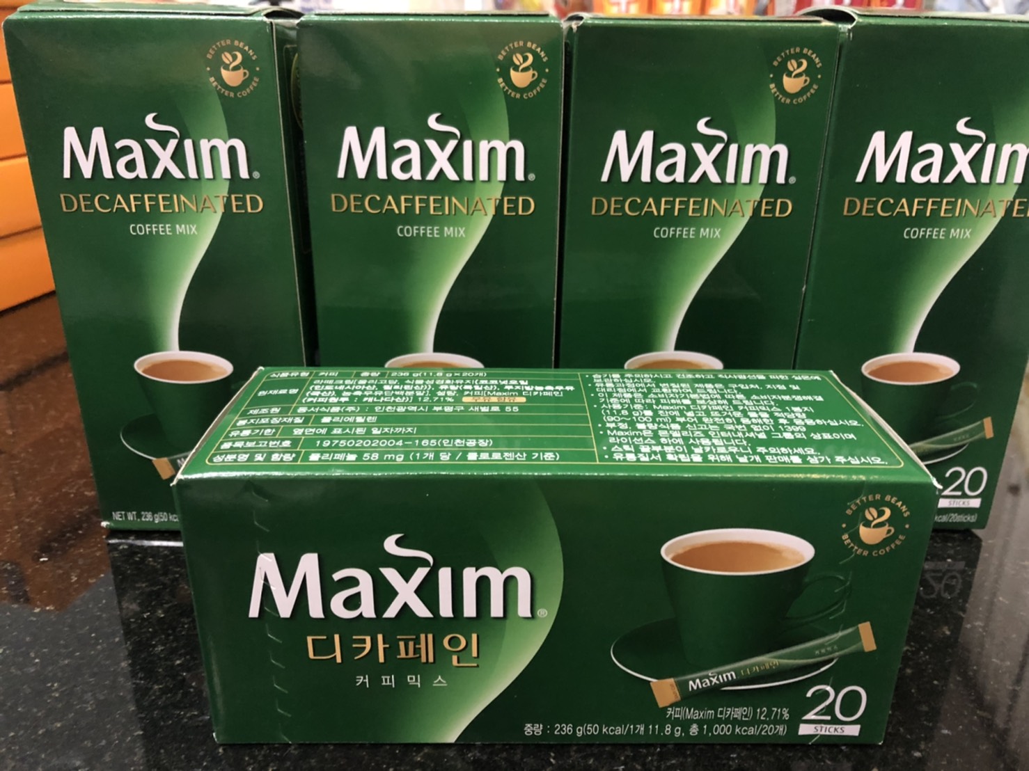 맥심 디카페인 커피 믹스 20sticks กาแฟแม็กซิม ไม่มีคาเฟอีน ไขมันทรานส์ คอเรสเตอรอล ...