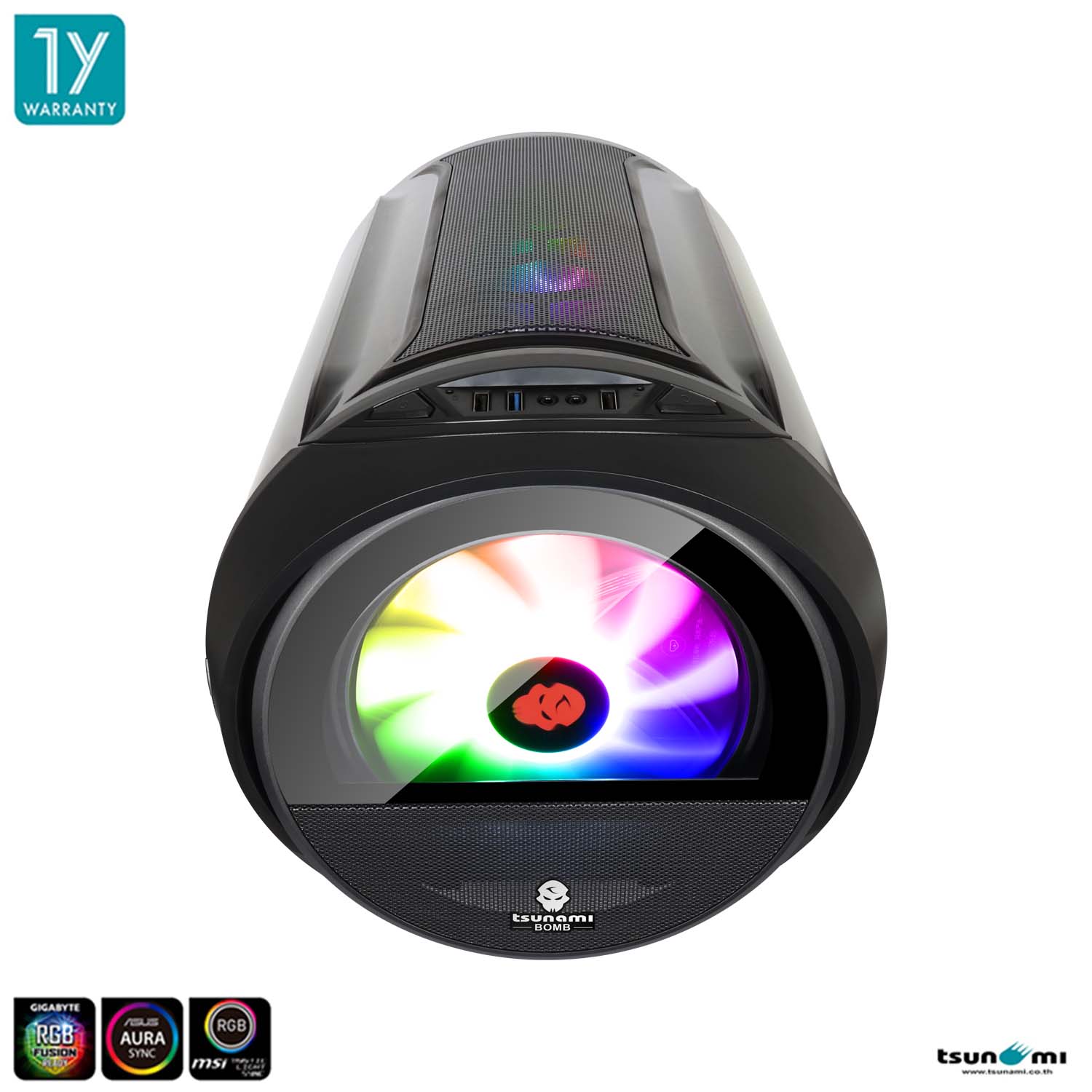 เคสคอมพิวเตอร์888Protector Bomb MATX Capsule Gaming Case รับประกัน ...