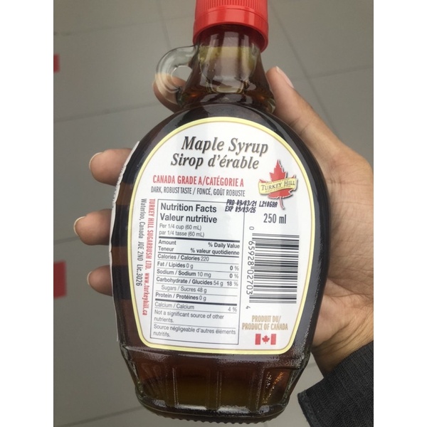 Turkey Hill Maple Leaf Bottle Syrup 200ML เทอคีฮิล น้ำเชื่อมเมเปิ้ล 250 ...
