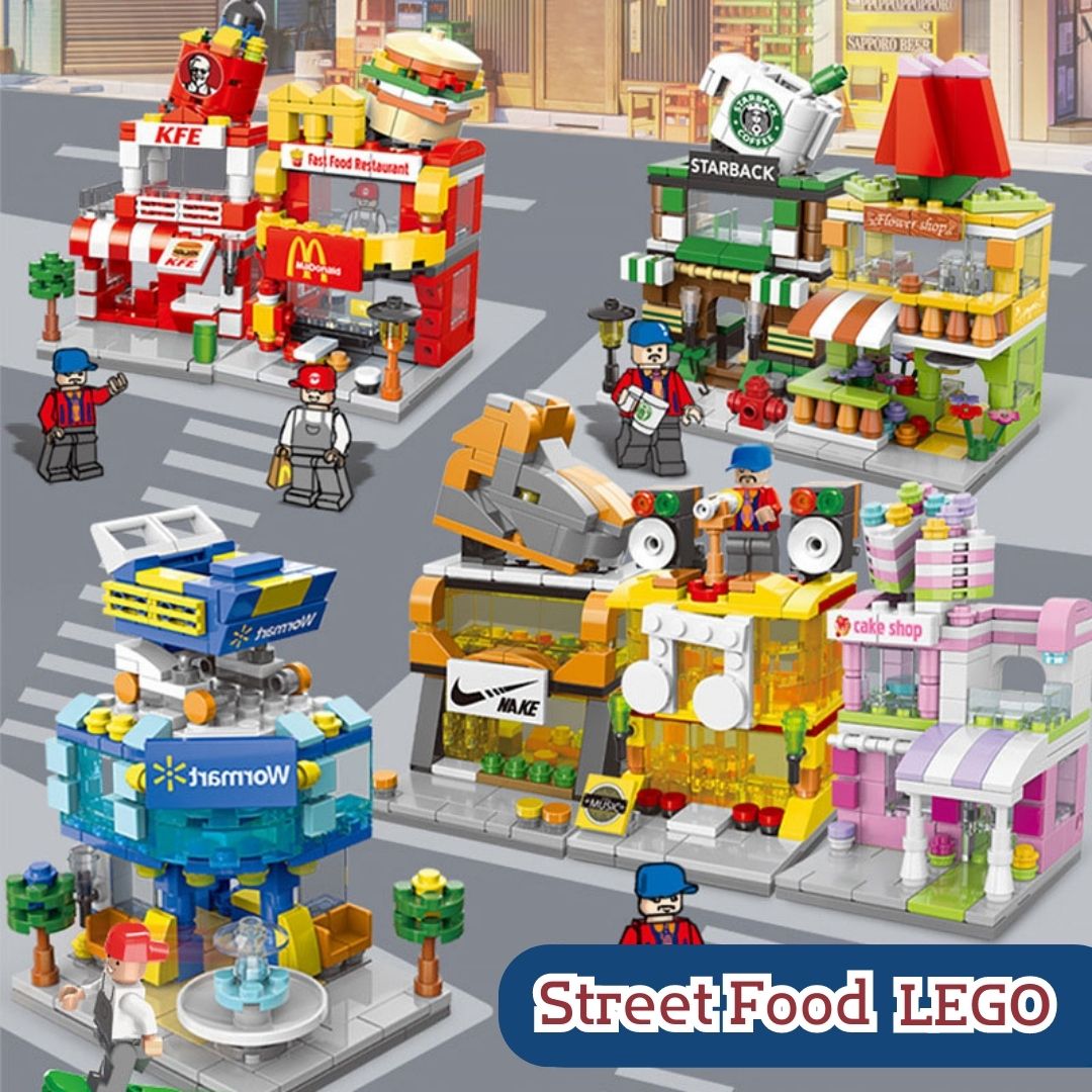 พร้อมส่งบล็อกตัวต่อ Street Food Lego ร้านอาหาร DIY เลโก้ ของเล่น ของ ...