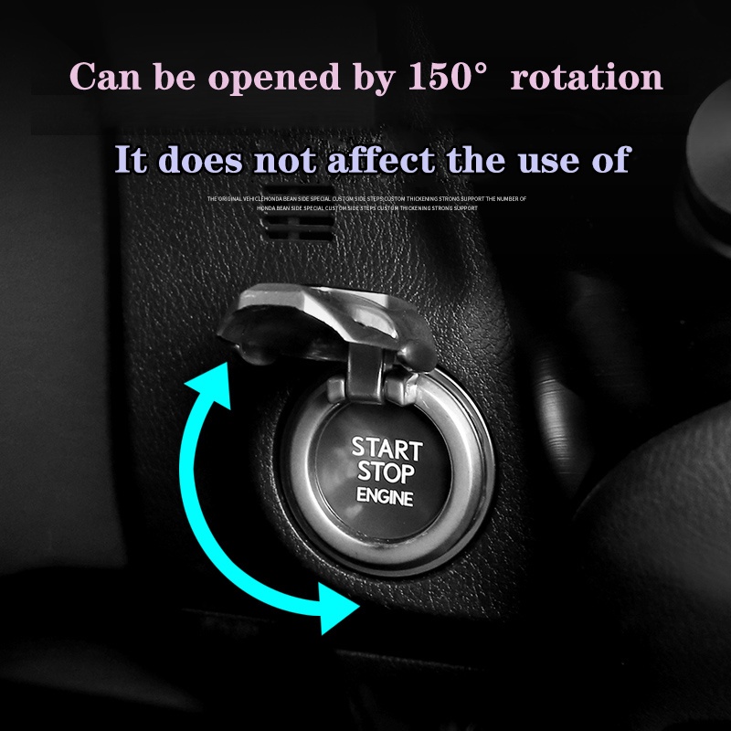 【ร้อนแรง】ฝาครอบปุ่มกดปุ่มสตาร์ทรถยนต์ Car Interior Engine Ignition ...