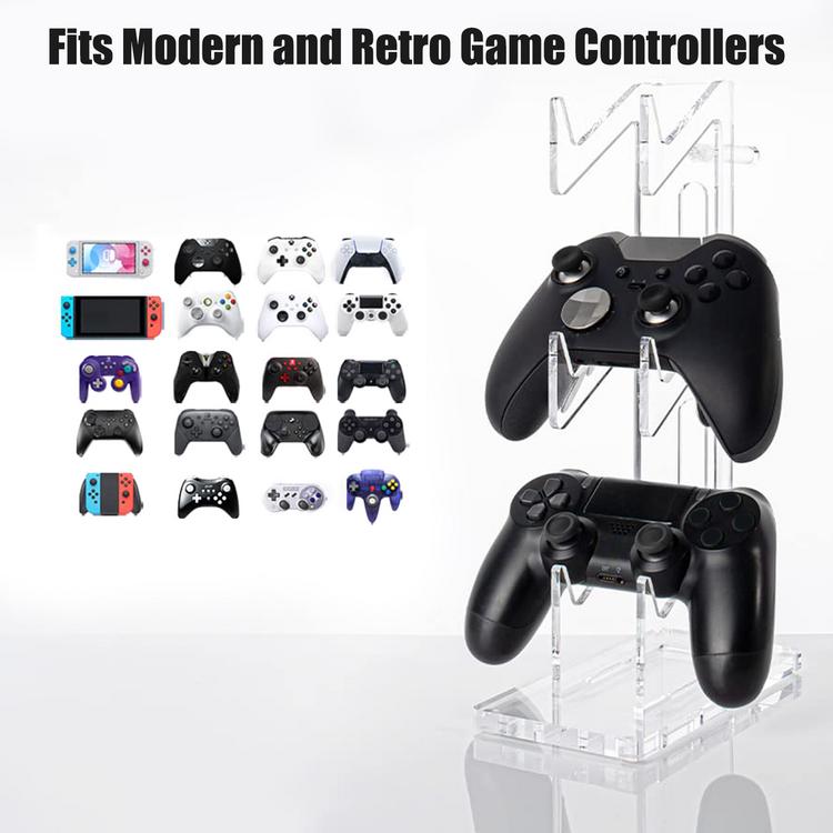 Universal 3 Tier Controller Stand Transparent Game Controller Headset ...