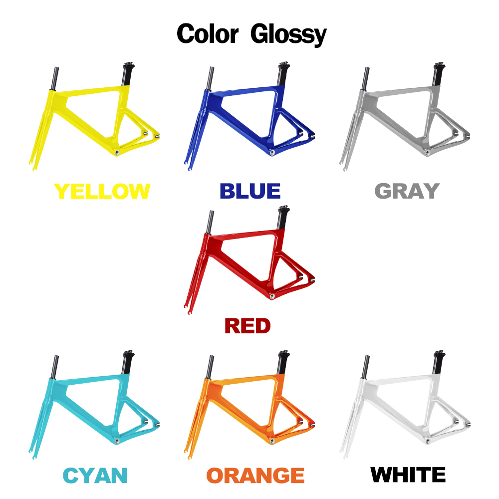 คาร์บอน กรอบ Track Bike Frameset 700c Carbon Frame Carbon Fork V Brake 49/51/54/57cm Muscle ...