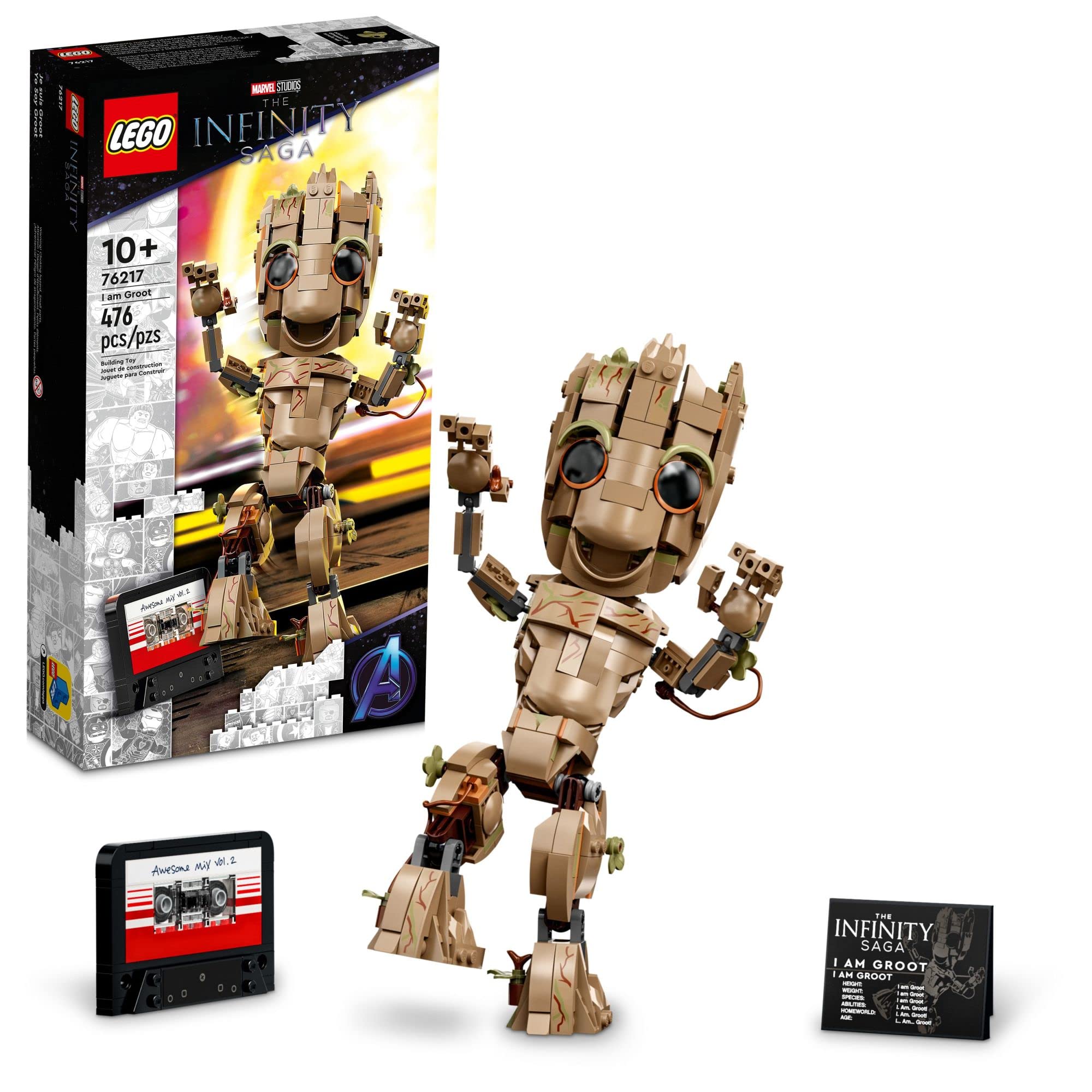 LEGO Marvel-Ensemble de jouets de construction I am Groot pour enfants ...